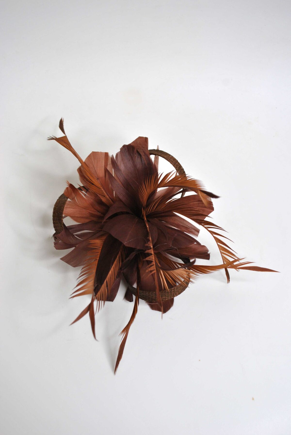 Flor tocado marrón chocolate - El joyero de Miriam